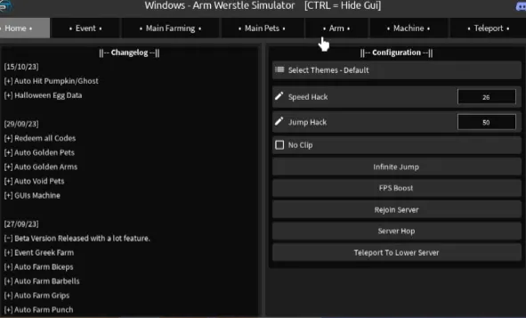 Arm Wrestle Simulator script - (Auro Farm, Auto Farm Pet) - Roblox-Scripter