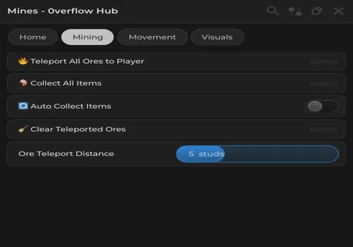 Mines script - (Teleport all ores, Auto Collect) - Roblox-Scripter