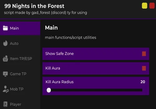 99 Nights in the Forest script - (NO KEY) - Roblox-Scripter