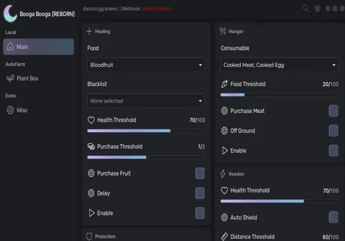 Booga Booga Reborn script - (Instant Heal, Anti Hunger, Auto Shield ...