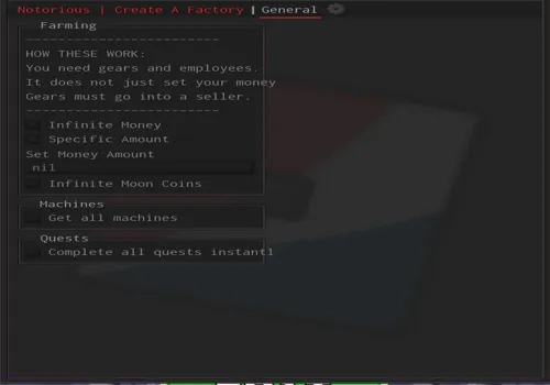 Create a Factory script - (Notorious Hub) - Roblox-Scripter