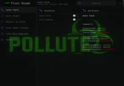 Pixel Blade script - (Polluted Hub) - Roblox-Scripter