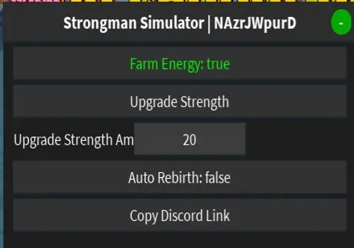 Strongman Simulator script - (Farm energy, Autofarm, Upgrade strength) - Roblox-Scripter